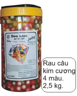Rau câu kim cương 4 màu Dou Xian hũ 2,5 kg